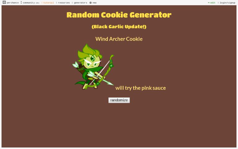 Random Cookie Generator
