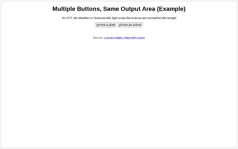 Multiple Buttons, Same Output Area (Example) ― Perchance Generator