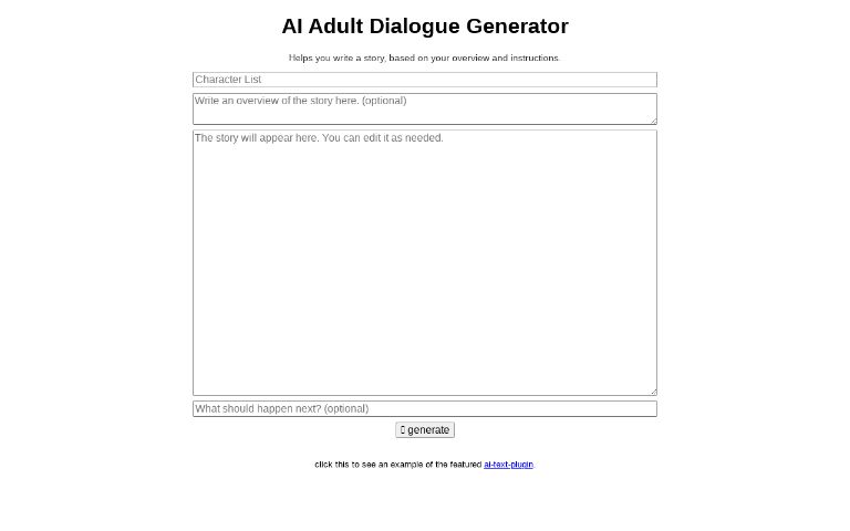 AI Adult Dialogue Generator