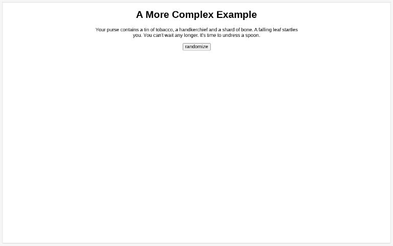A More Complex Example ― Perchance Generator