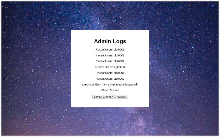 Admin Logs ― Perchance Generator