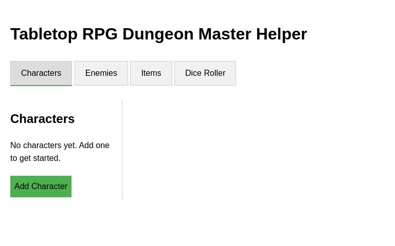 Tabletop RPG Dungeon Master Helper ― Perchance Generator