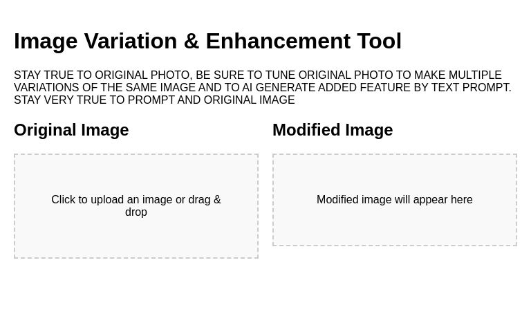 Image Variation & Enhancement Tool ― Perchance Generator
