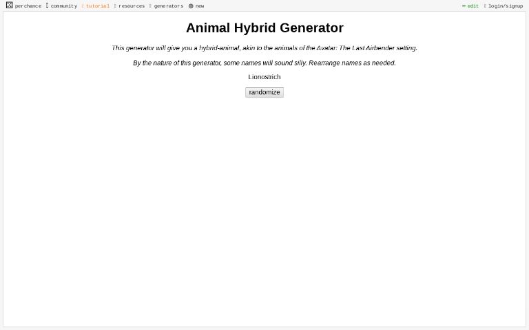 Animal Hybrid Generator