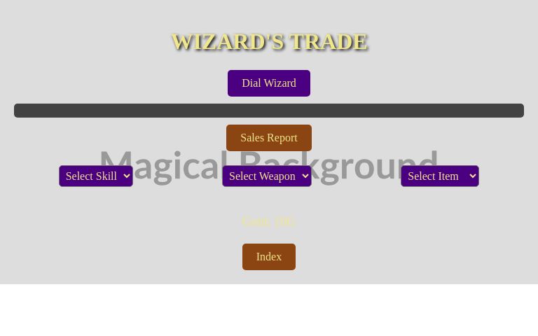 WIZARD'S TRADE ― Perchance Generator