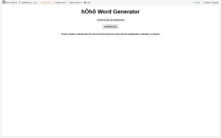 hÒhõ Word Generator