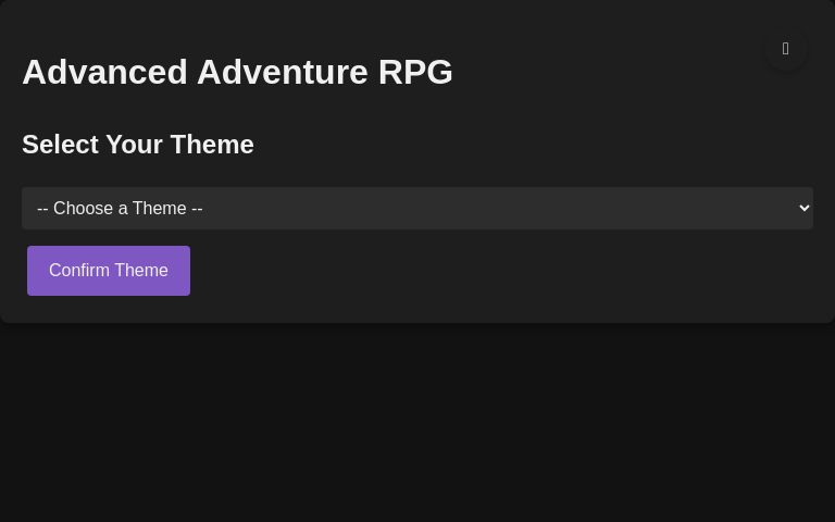 Advanced Adventure RPG ― Perchance Generator