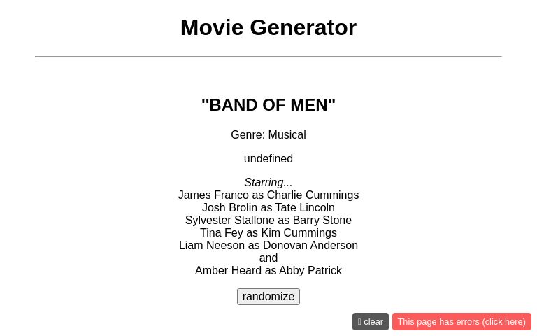 Movie Generator
