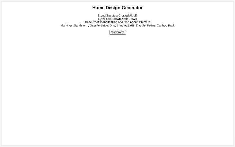 Home Design Generator