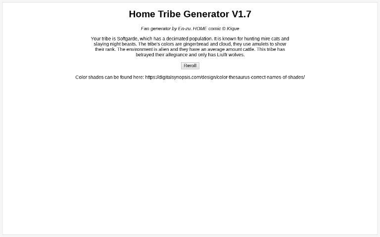 Home Tribe Generator V1.7