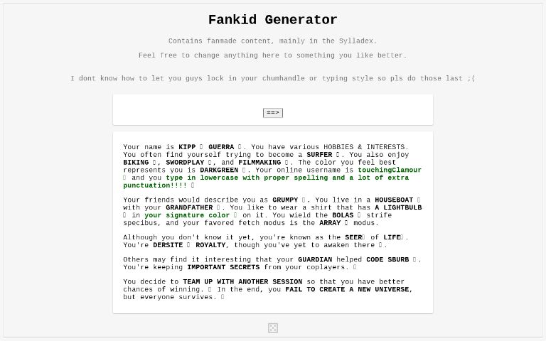 Fankid Generator