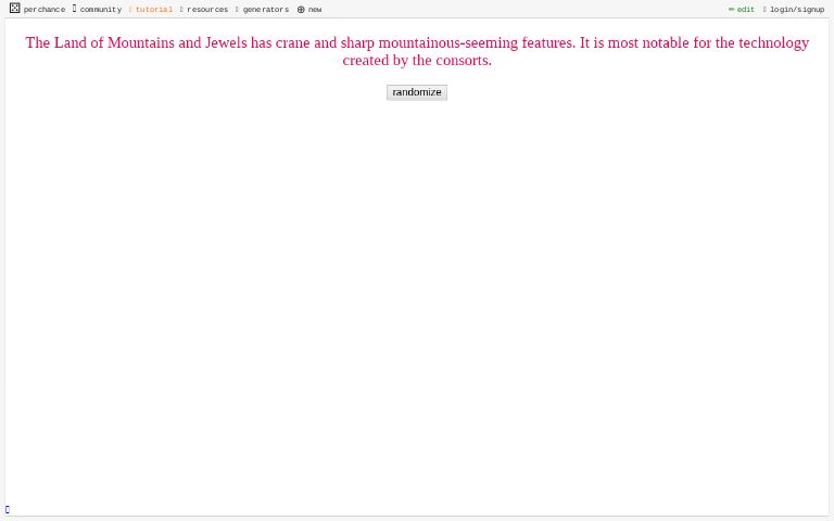 Homestuck Land ― Perchance Generator