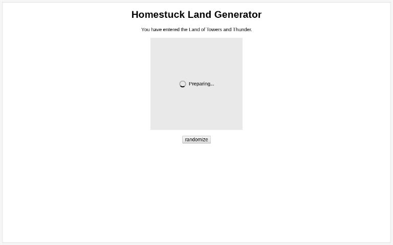 Homestuck Land Generator