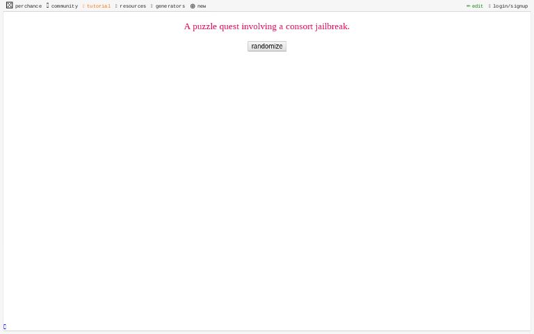 Homestuck Sidequest ― Perchance Generator