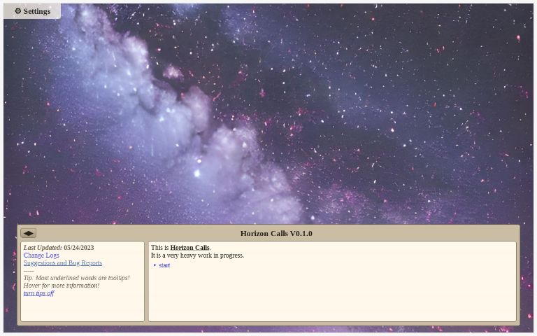 Horizon Calls Testing ― Perchance Generator