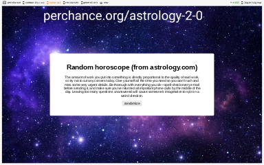 Random horoscope (from astrology.com) ― Perchance Generator