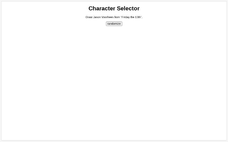 Character Selector ― Perchance Generator