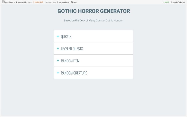 GOTHIC HORROR GENERATOR