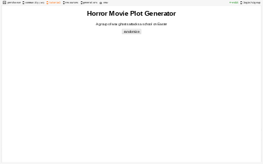 Horror Movie Plot Generator