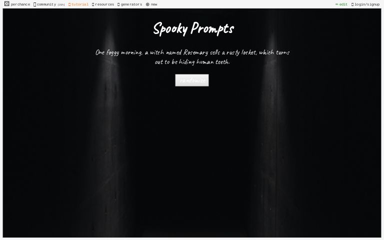 Spooky Prompts ― Perchance Generator