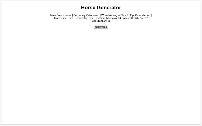 Horse Generator