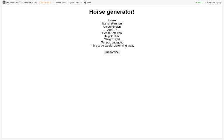 Horse generator!