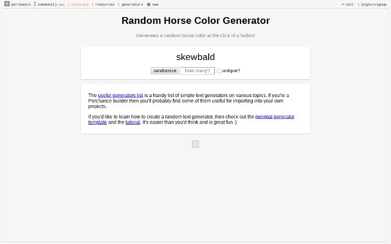 Random Horse Color Generator