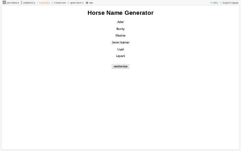 Horse Name Generator