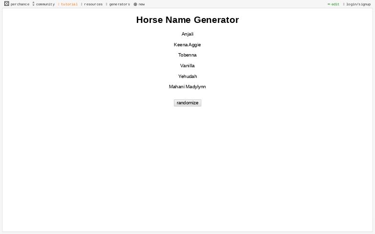 Horse Name Generator