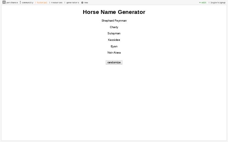 Horse Name Generator