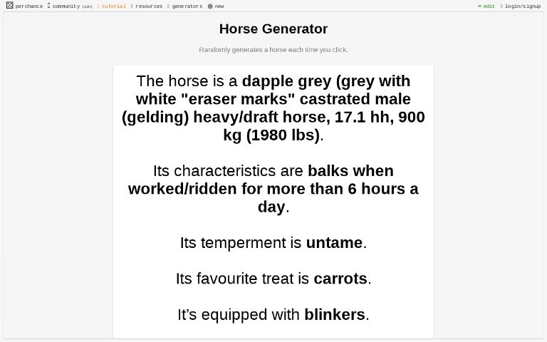 Horse Generator