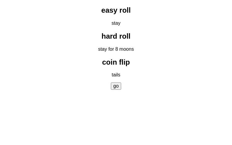 easy roll ― Perchance Generator