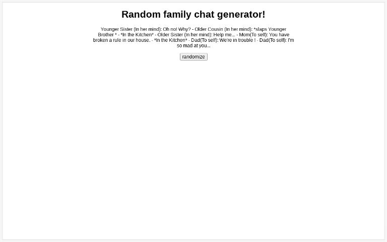 Random family chat generator!