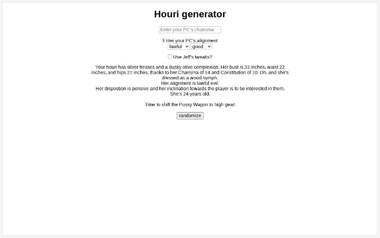 Houri generator
