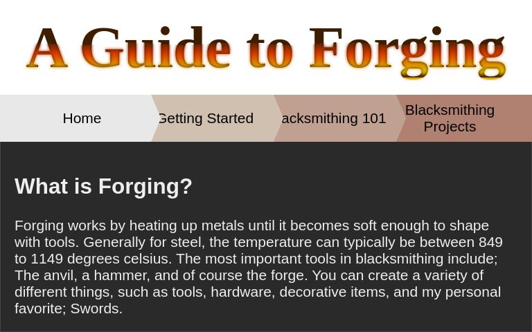 A Guide to Forging ― Perchance Generator