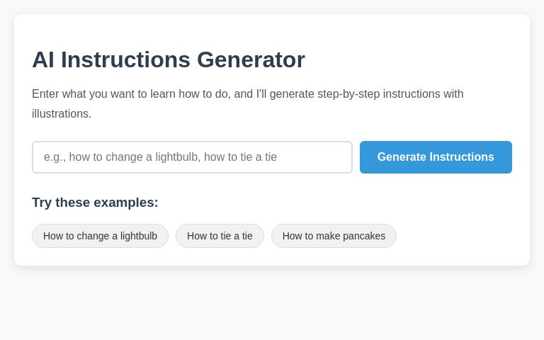 AI Instructions Generator