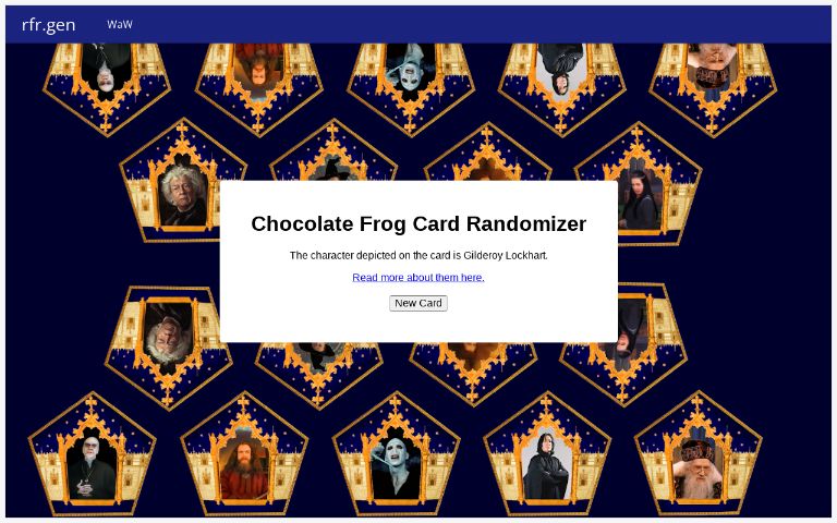 Chocolate Frog Card Randomizer ― Perchance Generator