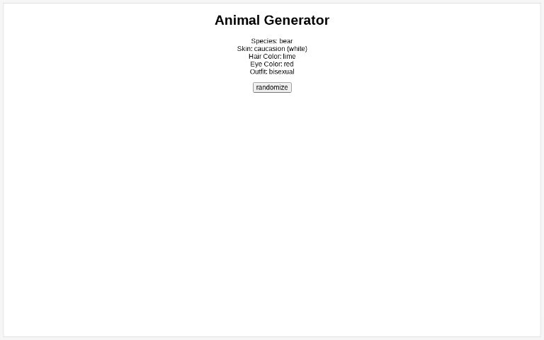 Animal Generator