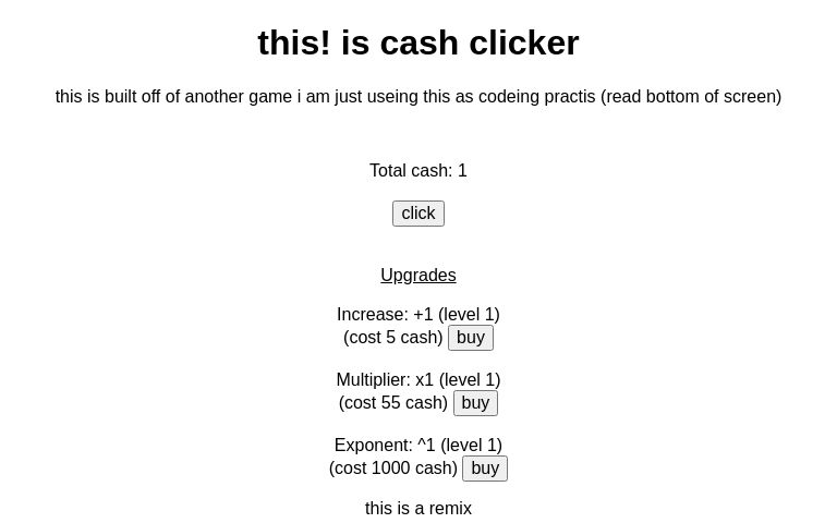 this! is cash clicker ― Perchance Generator