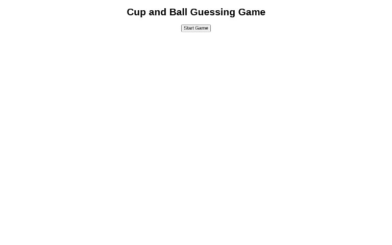 Cup and Ball Guessing Game ― Perchance Generator