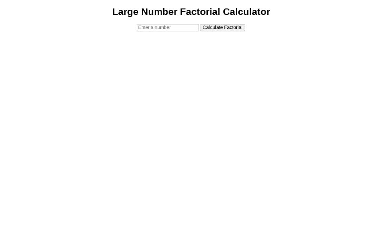 Large Number Factorial Calculator ― Perchance Generator