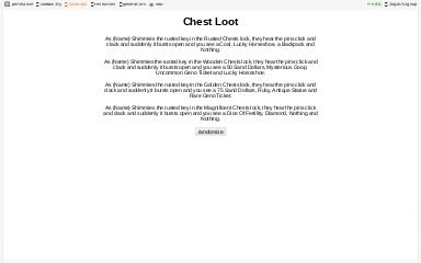 Chest Loot ― Perchance Generator