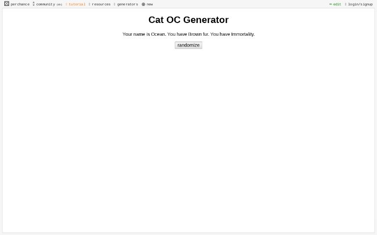 Cat OC Generator