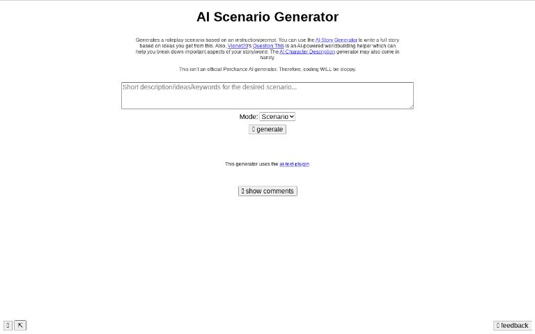 AI Scenario Generator (free, no sign-up, unlimited)