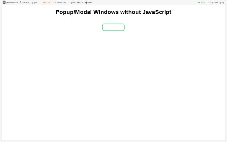 Popup/Modal Windows without JavaScript ― Perchance Generator