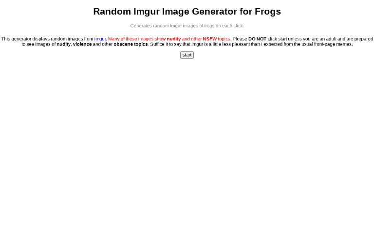 Random Imgur Image Generator for Frogs