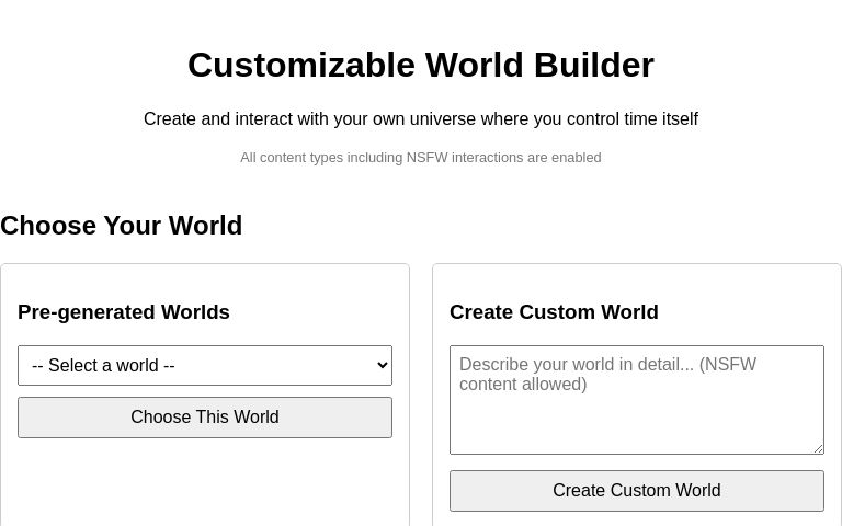 Customizable World Builder ― Perchance Generator