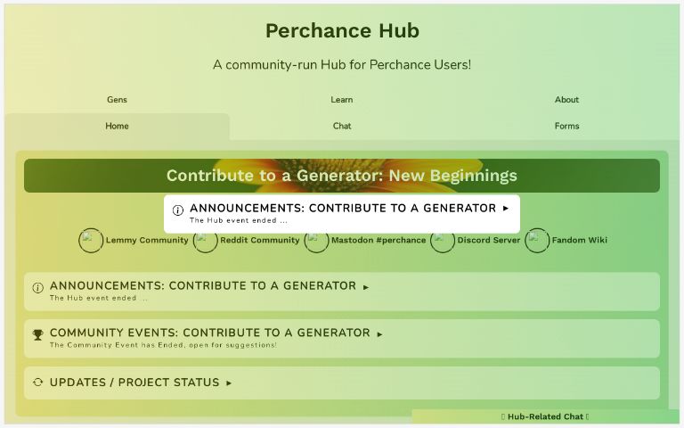Perchance Hub ― Perchance Generator