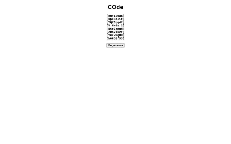 COde ― Perchance Generator