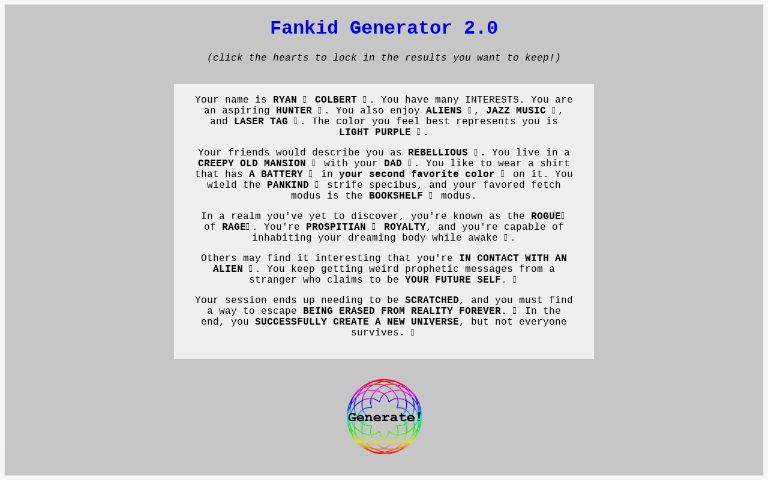 Fankid Generator 2.0